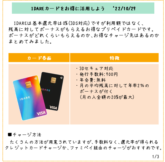 IDAREカードをお得に活用しよう ｜ぽいんみー